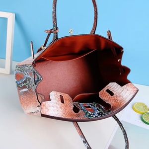 Bags | Python Embossed Leather Tote | Poshmark